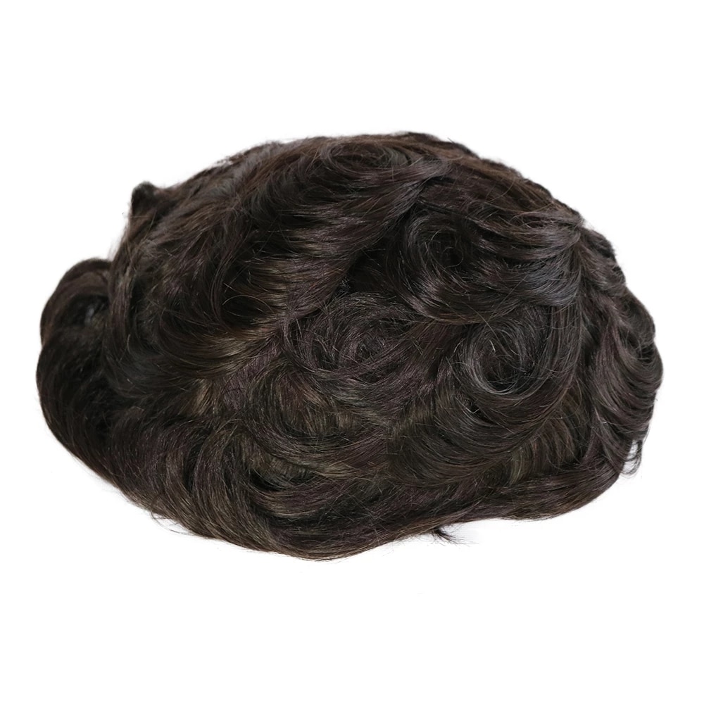 Perruque toupet pour hommes avec ligne de cheveux naturelle - Perruque ...